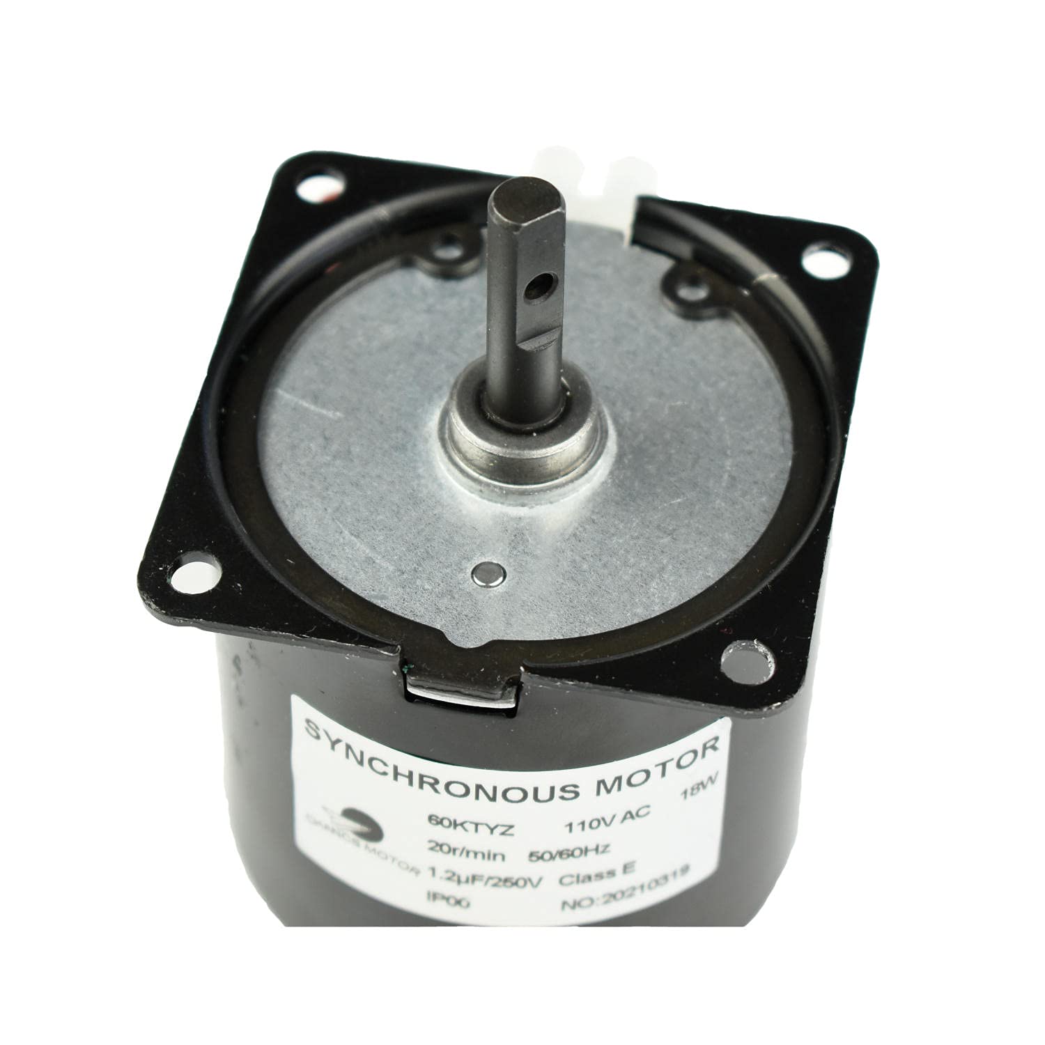 CHANCS 60KTYZ AC Synchronous Electric Geared Motor 110V 2.5-3RPM Low Speed Gearbox High Torque 80Kgf.cm Barbecue Metal Geared for Rotisserie Turntable