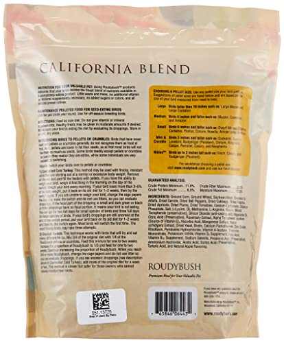 RoudyBush California Blend Bird Food, Medium, 44-Ounce