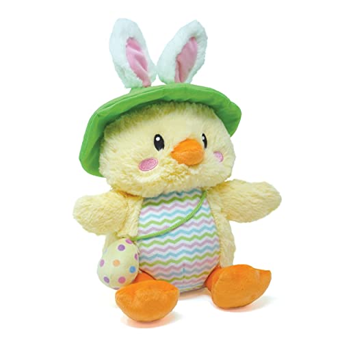 Cuddle Barn - Sunny Wiggles | Animated Easter Chick Stuffed Animal Plush Toy, Spring Easter Basket Stuffer Decoration, Wiggles Ears and Bops to Little Bunny Foo Foo, 12 Inches