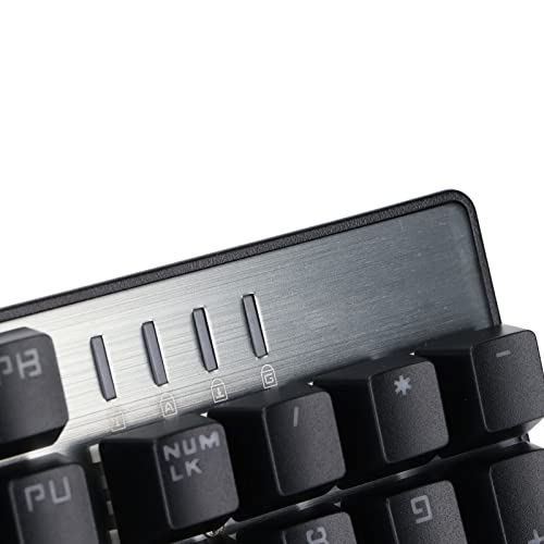 Cuifati Gaming Keyboard 104-keys Mechanical Keyboard RGB Rainbow Backlit Keyboard USB Wired Keyboard for PC Mac Windows Gamer Laptop Typists (Black)