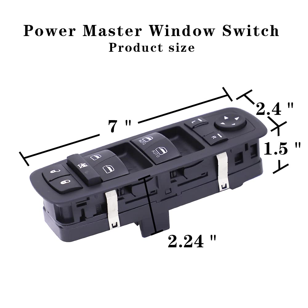 Cerobit Driver Side Power Master Window Switch for 2009 2010 2011 2012 Dodge Ram 1500 2500 3500 Replaces OEM# 4602863AD 4602863AB 4602863AC