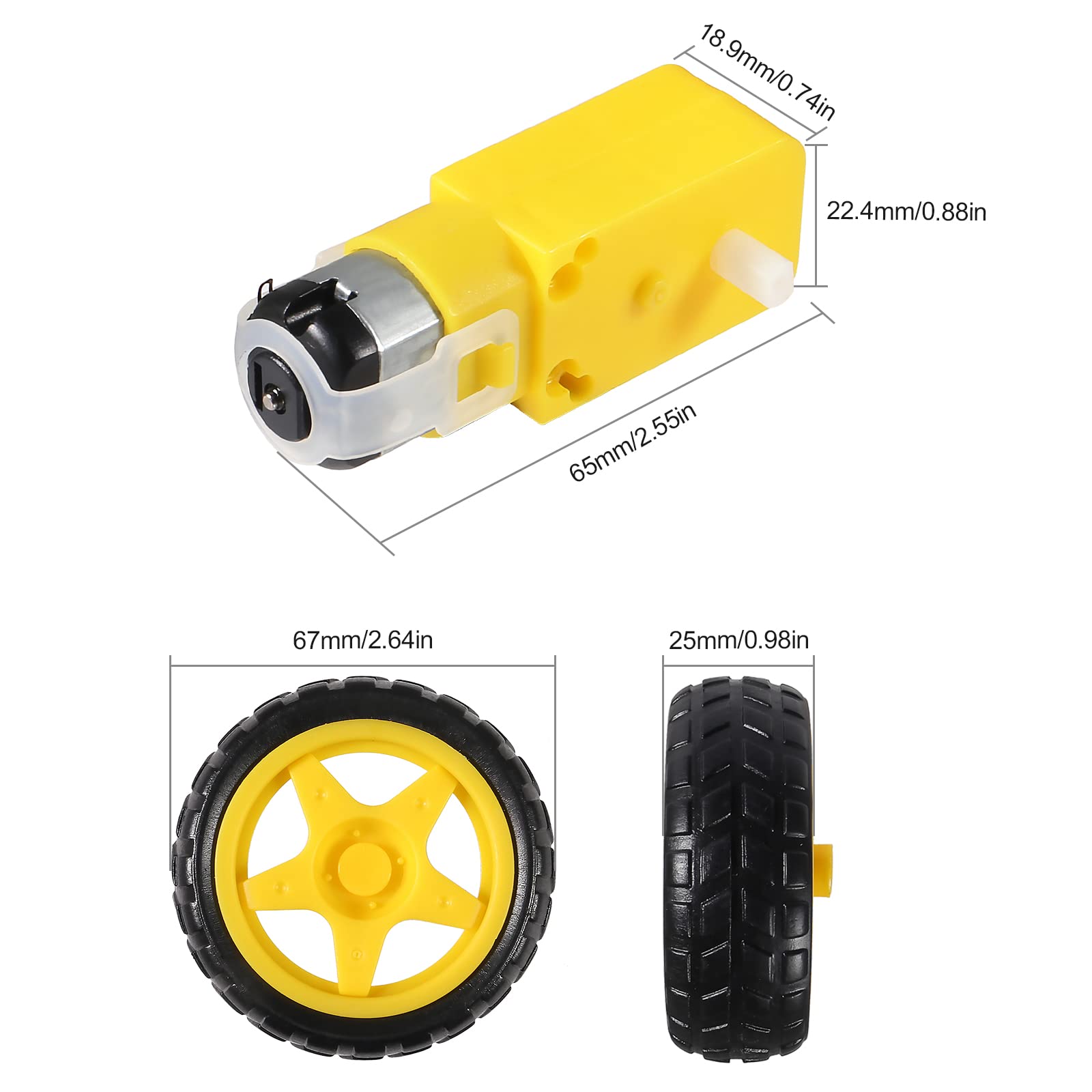 Diitao 2pcs L298N Motor Drive Controller Board Module Stepper Motor TT Motor Control Module Dual H-Bridge with 4pcs DC Motor and Smart Car Wheel for Arduino