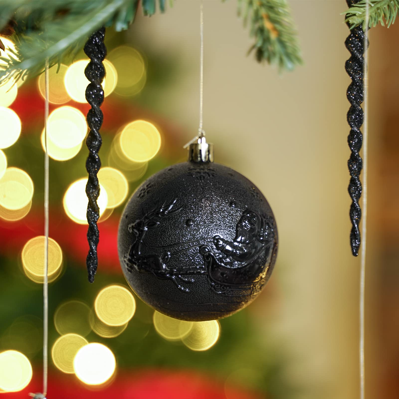 Christmas Ball Ornaments for Christmas Decorations - 45 Pieces Xmas Tree Shatterproof Ornaments with Hanging Loop for Holiday and Party Decoration