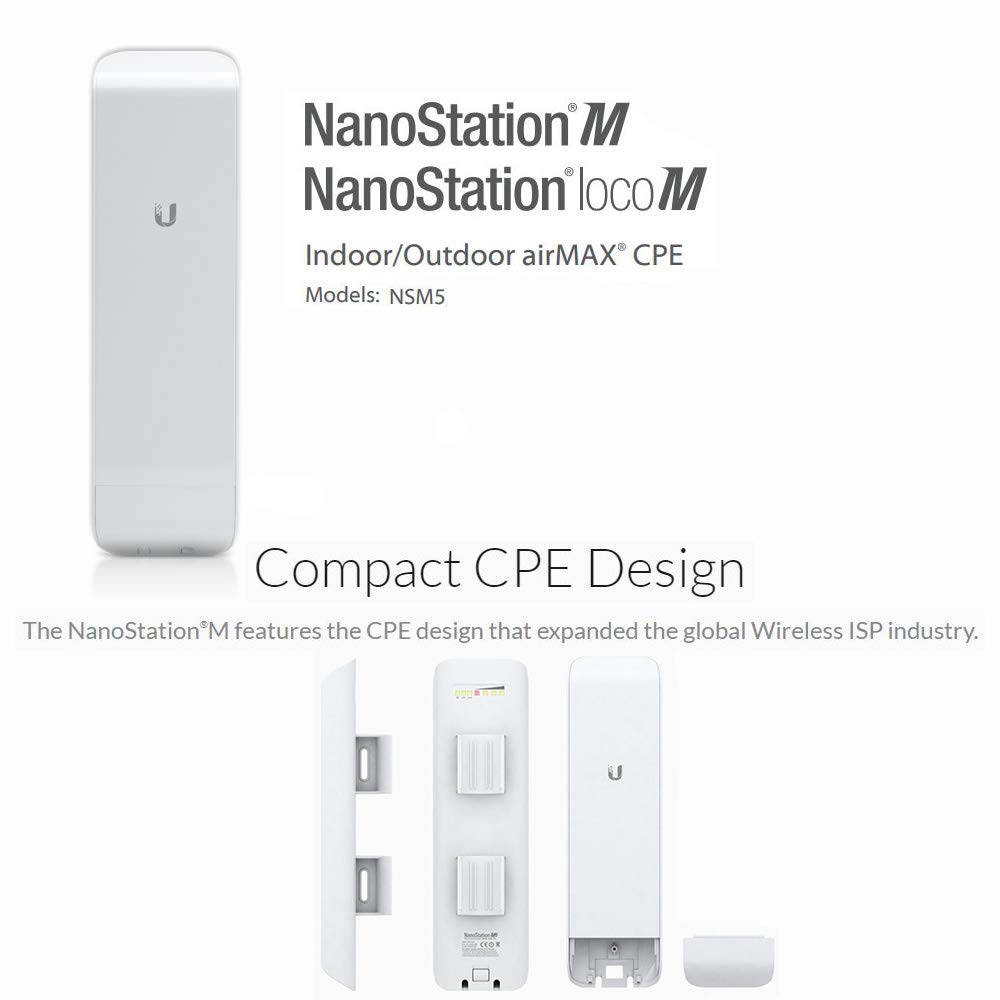 Ubiquiti NSM5 Bundle of 4 NanoStation M5 5GHz Outdoor airMAX CPE 150+Mbps 15+km