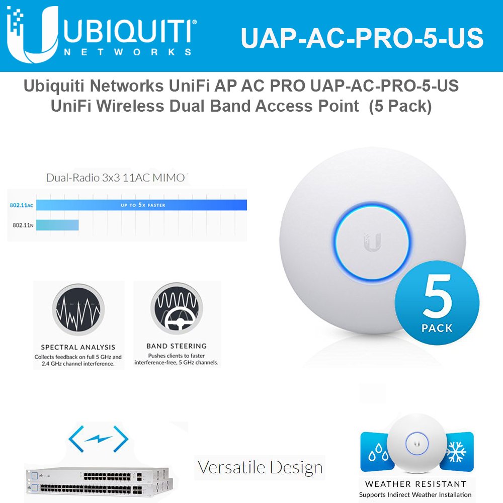 Ubiquiti Unifi Ap-AC Pro - Wireless Access Point - 802.11 B/A/G/n/AC (UAPACPRO5US)