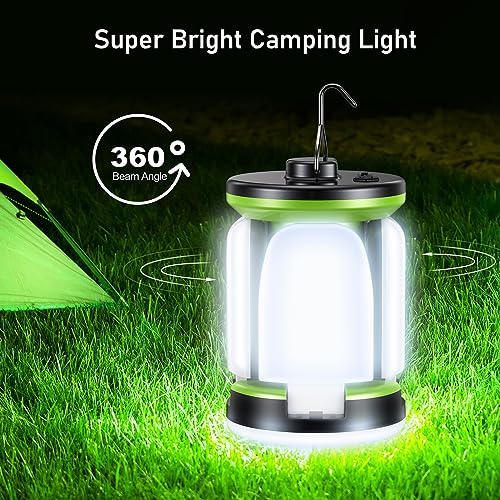 Camping Lantern Rechargeable, Blukar Super Bright LED Camping Lights Lamp - 7 Light Modes 60 LEDs Tent Light 10+ Hrs Runtime for Hurricane,Power Outages,Emergency,Home, Camping and More