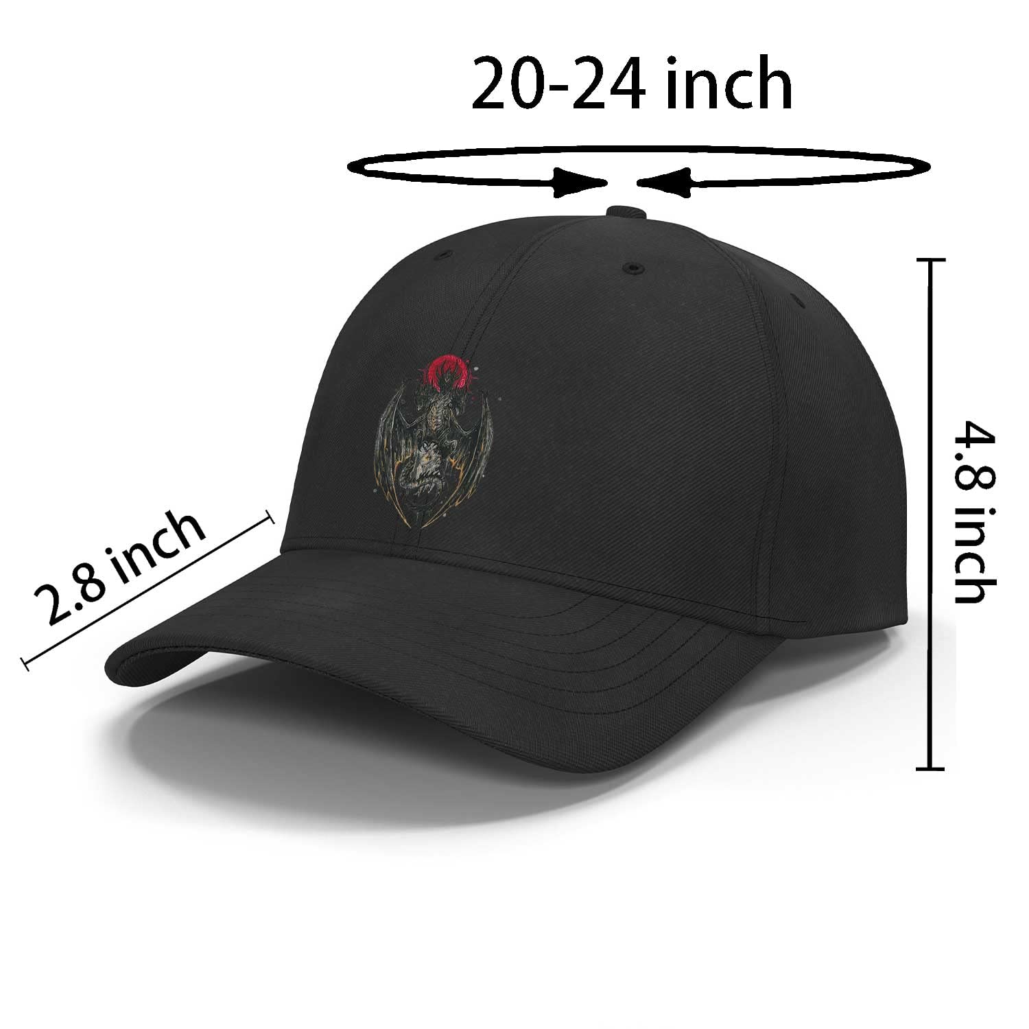 Dragon Baseball Cap Adjustable Dad Hat Unstructured Cotton Hat