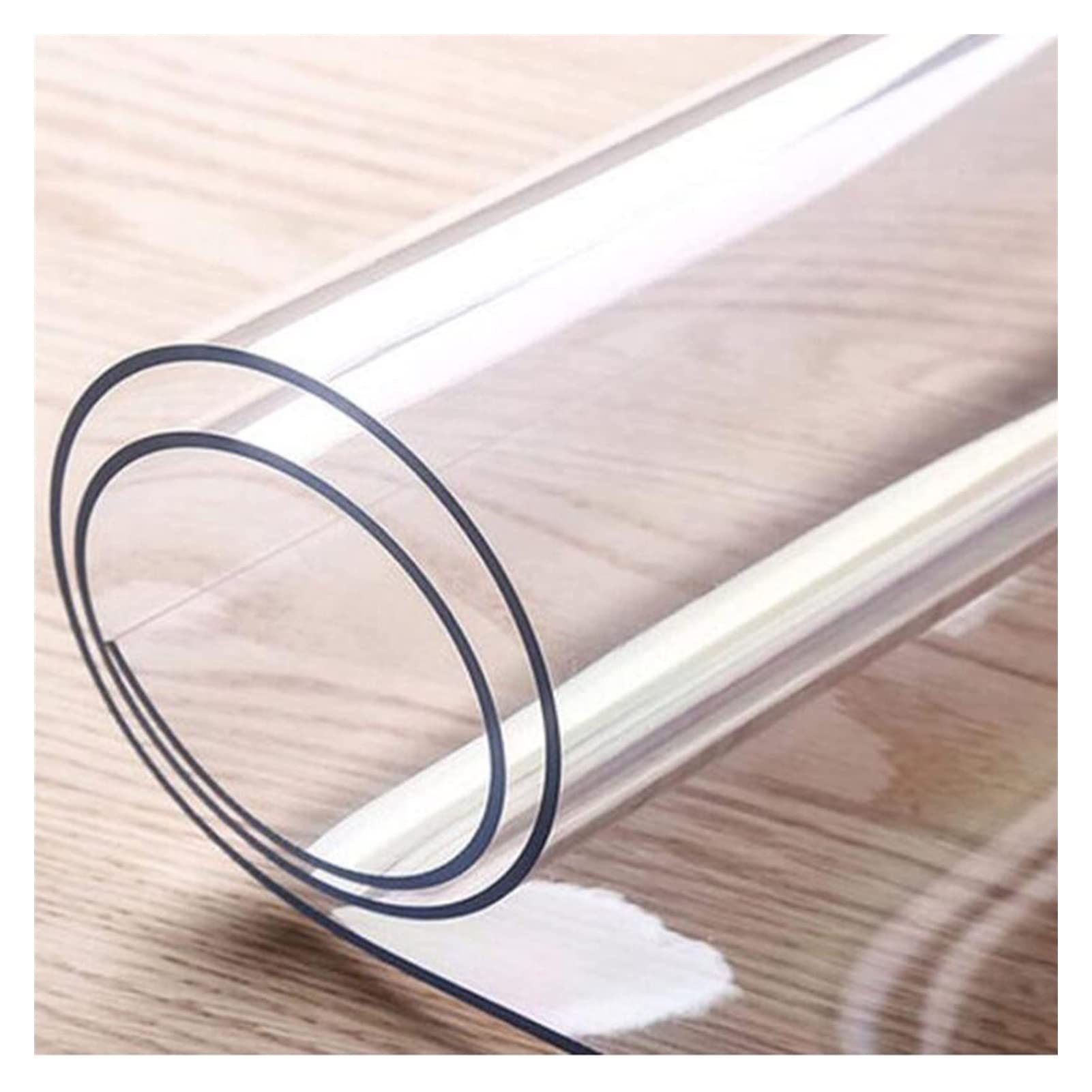 Clear PVC Desk Chair Mat Transparent Plastic Runner Rugs for Hardwood Floors/Carpet Protector,Clear Floor Protector Carpet for Hard Surface Floors, Non Slip Easy Clean Area Rug Pad,2mm Thick,60/80/100