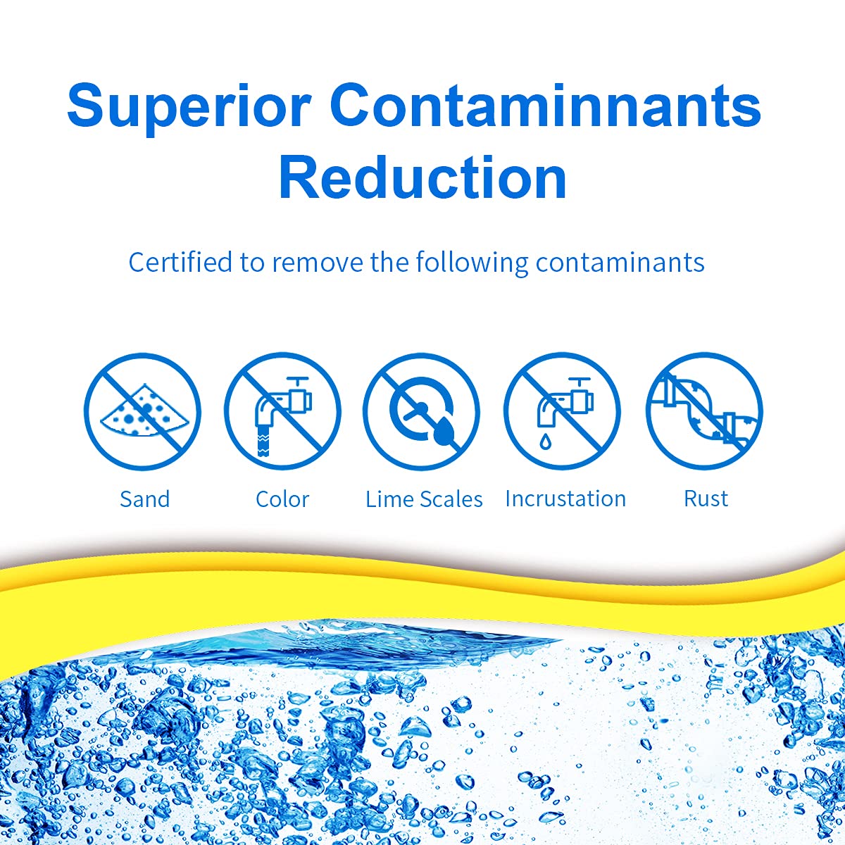 EXCELPURE 5 Micron 10"x2.5" Whole House String Wound Sediment Filter for Well Water, Replacement Cartridge for Universal 10 inch RO System, WP-5, Aqua-Pure AP110, CFS110, Culligan P5, CW-MF, 4PACK