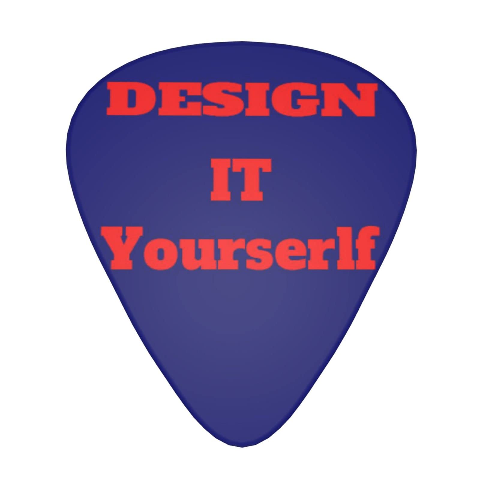 Custom Guitar Pick Packs of 12 Add Your Design Here Personalized Name Photo DIY Gift Thicknesses of 3 Medium Thin Heavy Plectrums for Bass Ukulele