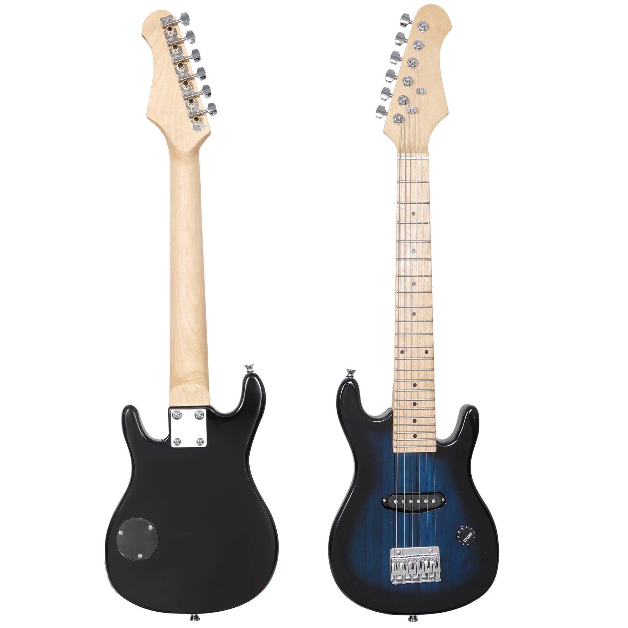 Smartxchoices 30 Inch Electric Guitar, Starter Kit for Kids with Amplifier,Picks, Gig Bag, Shoulder Strap, Cable & Accessory Kit,Solid Wood Body, Blue