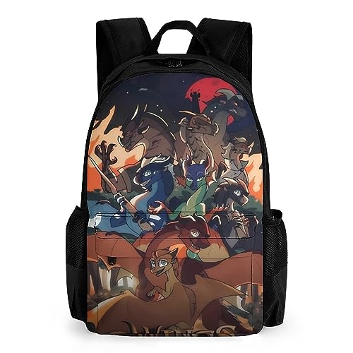 JAYWIS Fire Wings Dragon Backpack Large Capacity Laptop Bags Lightweight Multifunction Daypack for Daily/Work/Sport
