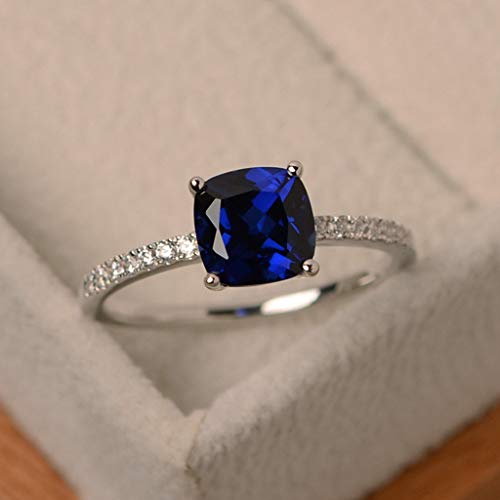 Rings for Women Exquisite Minimalist Diamond Geometric Side Square Ring Ladies Jewelry Gifta Good Gift for a Girlfriend, Boyfriend, Family