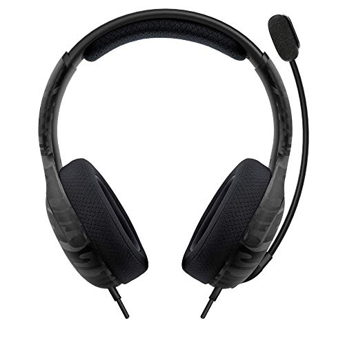 PDP Gaming LVL40 Stereo Headset with Mic for PlayStation, PS4, PS5, PC- Noise Cancelling Microphone, 3.5mm jack - Camo, Camouflage
