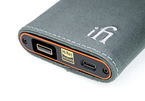 iFi Hip-dac2 & Hip case - Portable Balanced DAC Headphone Amplifier for Android, iPhone with USB Input Only/Outputs: 3.5mm Unbalanced / 4.4mm Balanced β MQA Decoder