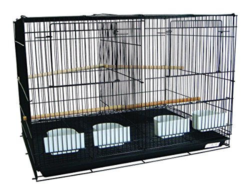YML Small Breeding Cages with Divider, Black