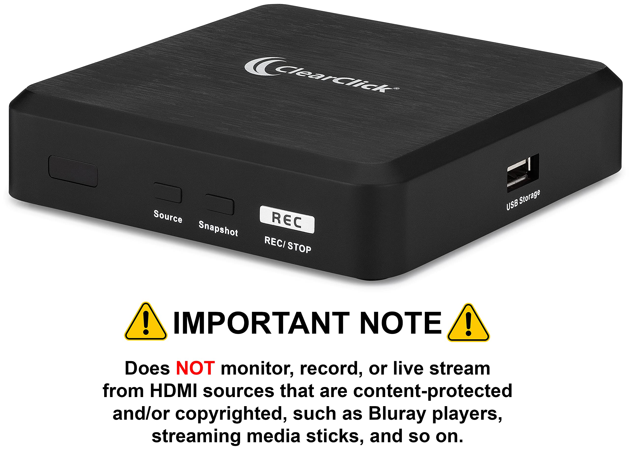 ClearClick HD Capture Box Platinum - Capture and Stream Video from HDMI, RCA, AV, VGA, YpbPr, VHS, VCR, DVD, Camcorders, Hi8