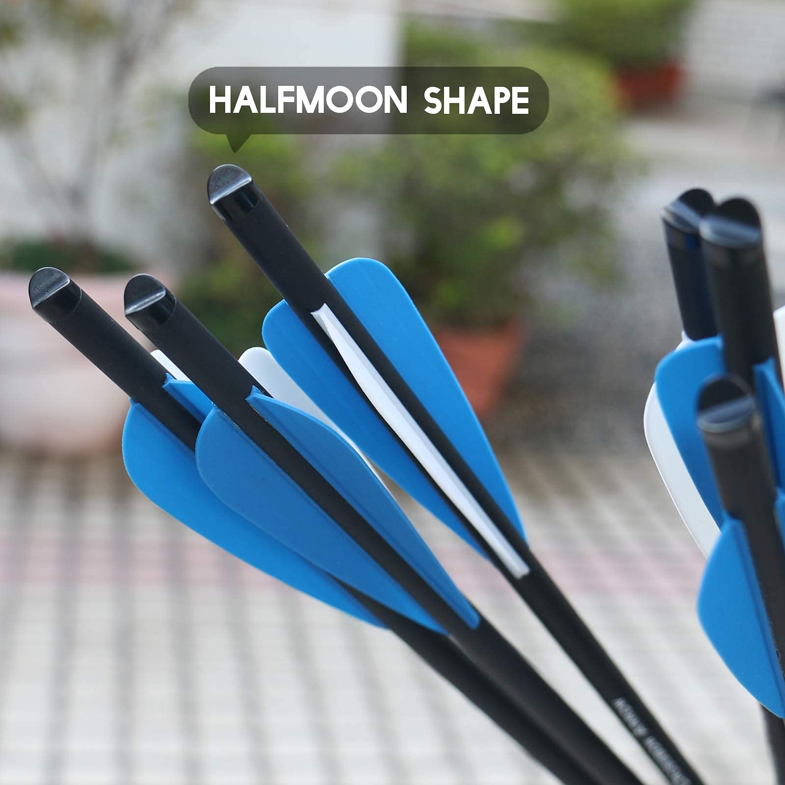 chengchuang 12PCS 17/20/22 inch Hunting Arrow Carbon Crossbow Bolts - OD 8.8mm - Excellent Penetration (12PCS 17'' Blue)