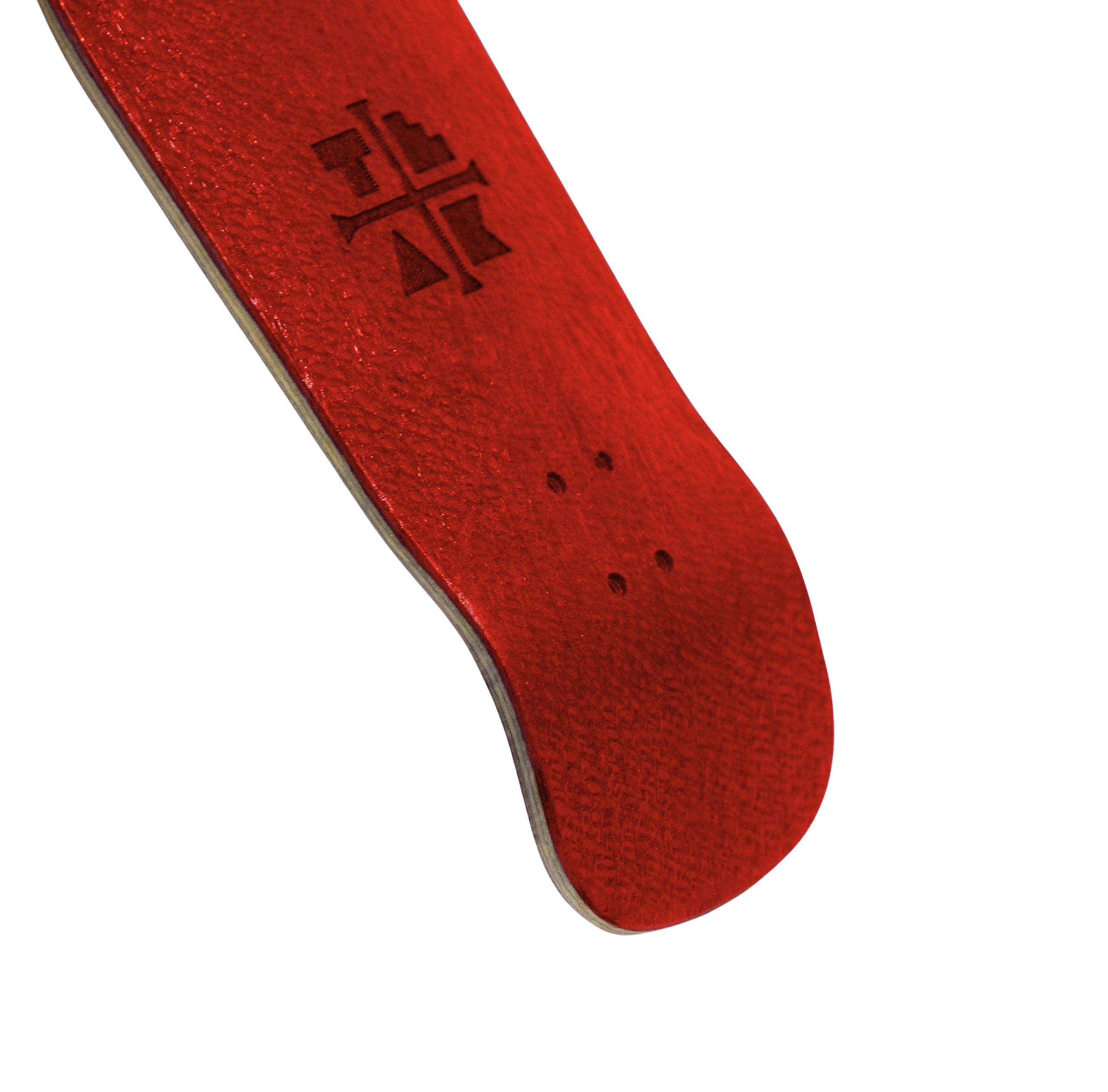 Teak Tuning Wooden Fingerboard Carlsbad Cruiser Deck, Cherry Red - 34mm x 100mm - Handmade, Pro Shape & Size - Five Plies Wood Veneer - Includes Prolific Foam Tape