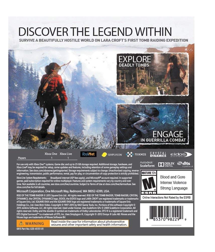 Rise of the Tomb Raider - Xbox One (Renewed)
