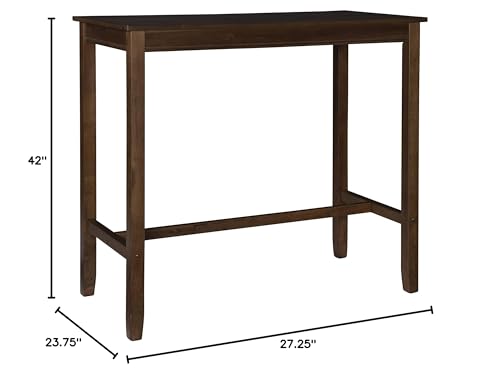 Linon 42 inch Height Pub Claridge Table, Rustic Brown Bar