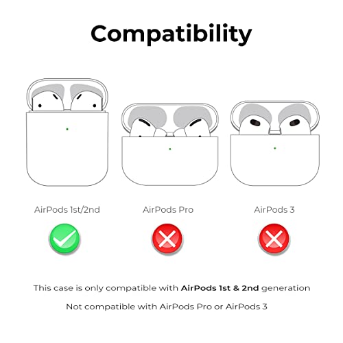 Mouzor 2 Pack Cute Avocado Airpods Case, Boba Tea Cow Airpods 2 Case, Funny 3D Cartoon Soft Silicone Full Protection Charging Cases Cover with Carabiner for Airpods 1st Generation, 2nd Generation