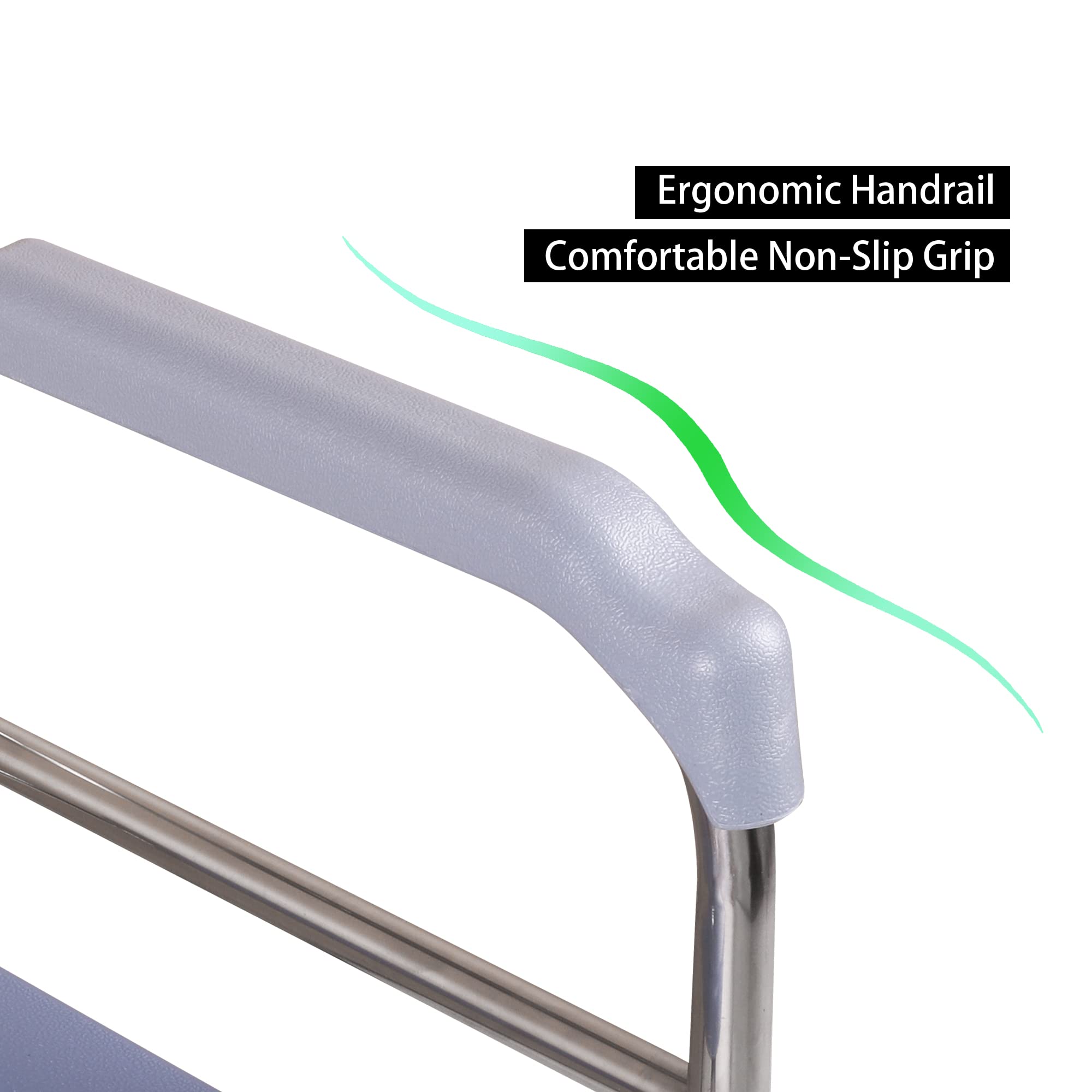 Deewow Raised Toilet Seat with Handles 400lbs, Elevated Toilet Seat Riser Bathroom Stand Alone Toilet Safety Frame for Elderly, Pregnant and Handicap, Adjustable Height, Fit Any Toilet
