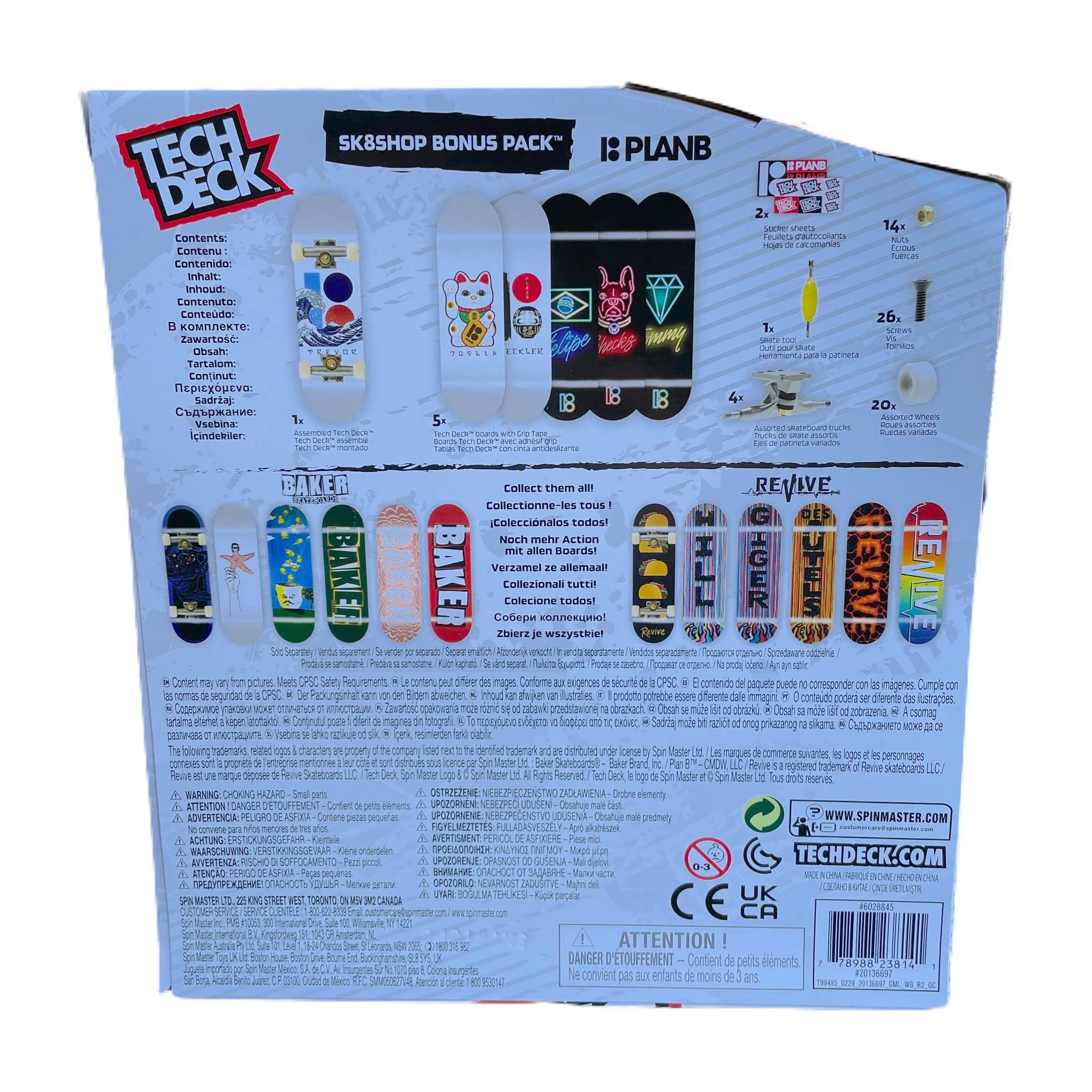 Tech Deck Sk8shop Bonus Pack Mini Finger Skateboard Multi (Baker (Sk8shop Bonus Pack))
