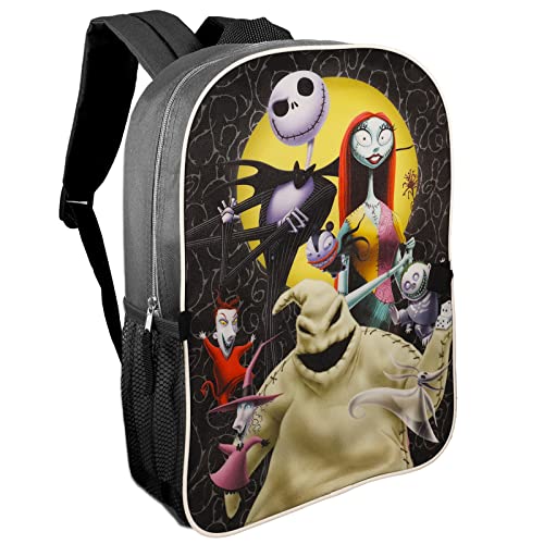 DISNEY Nightmare Before Christmas Backpack with Lunch Box - Bundle with 16β Nightmare Before Christmas Backpack, Lunch Bag, Stickers, Bookmark, More | Nightmare Before Christmas School Bag.