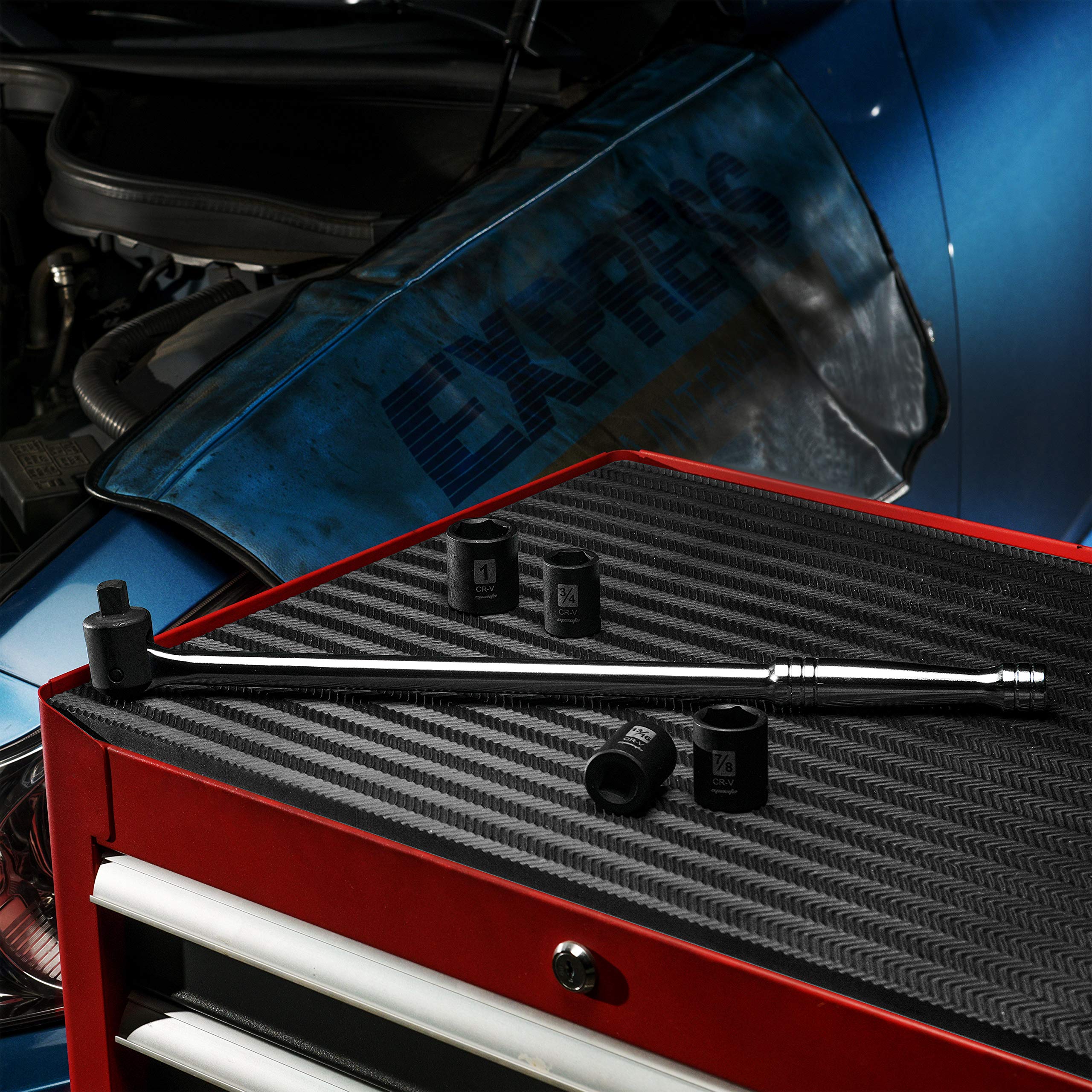 EPAuto 1/2 Inch Drive by 17.5'' Length Breaker Bar, CR-V Steel