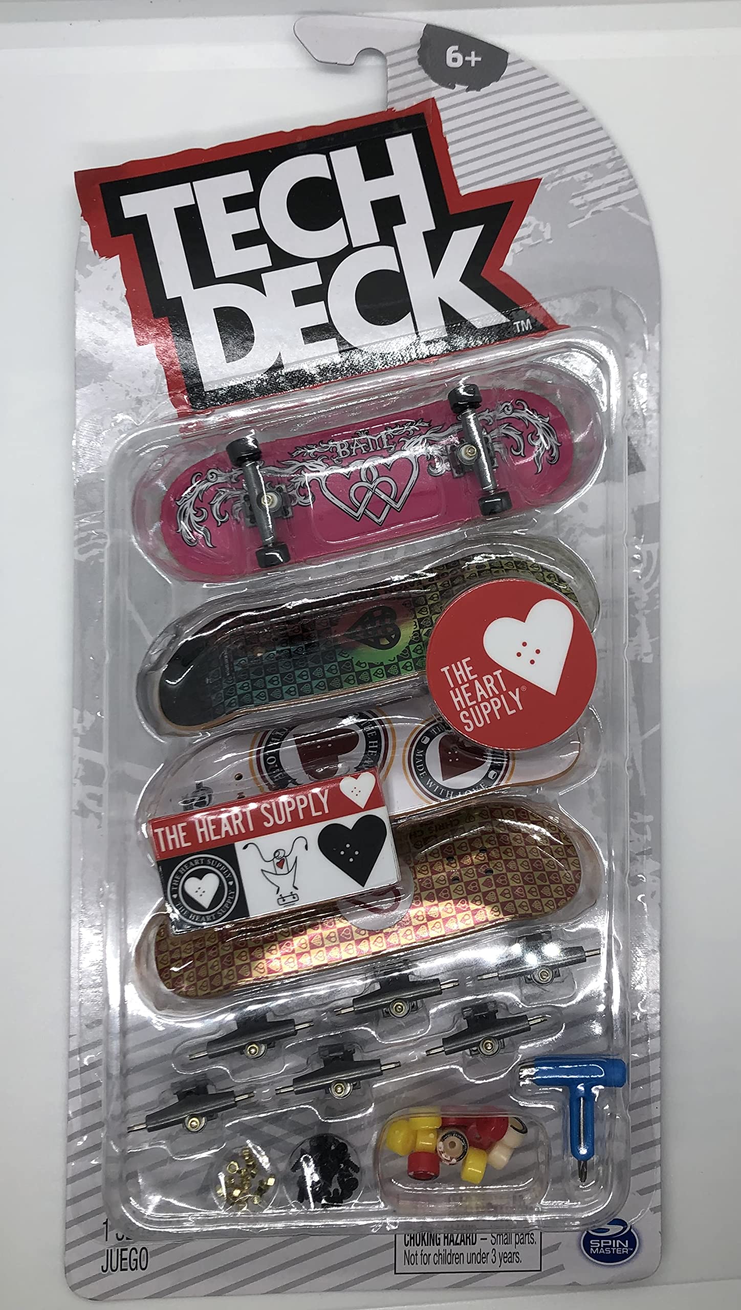 Tech Deck The Heart Supply Skateboards Ultra DLX 4 Pack Fingerboards Plus 2 Bonus Single Boards - Styles Vary