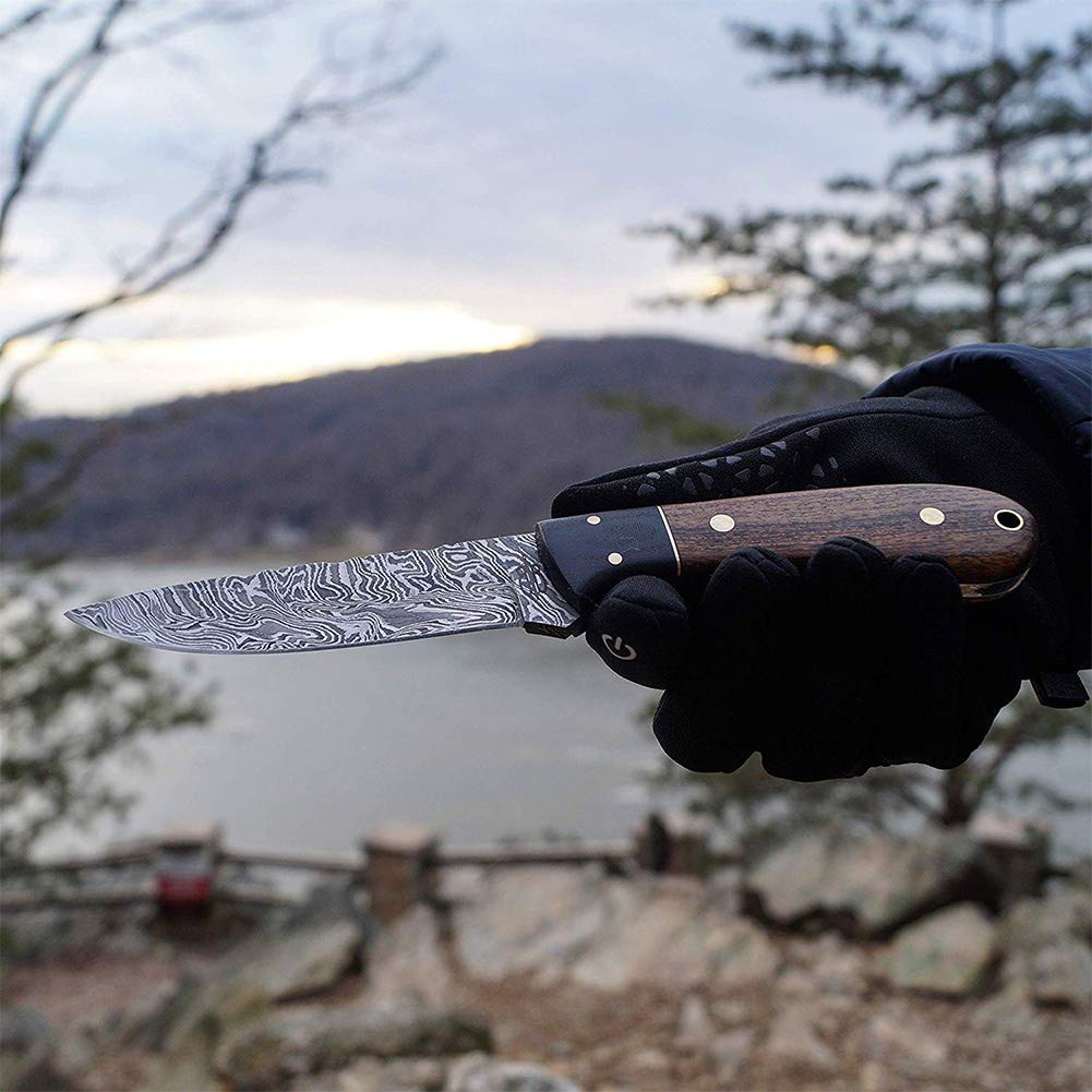BUCKNBEAR KNIVES Custom Handmade Spear Hunting Knife w/ G10 & Walnut Wood