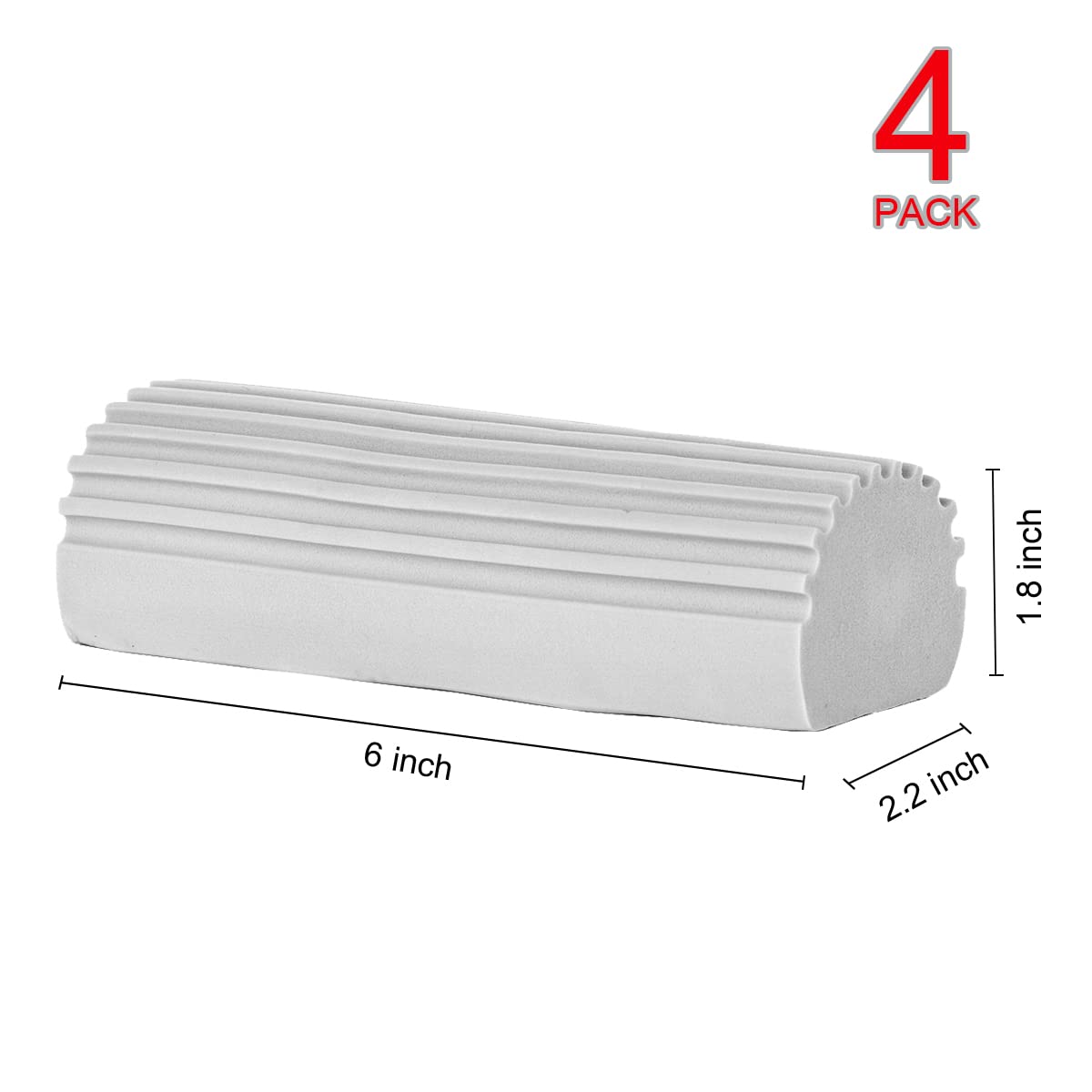 CHENPLY 4 Pack Damp Clean Duster, Dust Cleaning Sponge, Dusters for Cleaning Blinds Glass Baseboards Vents Window Track Grooves, Reusable Cleaning Tool(Pink)