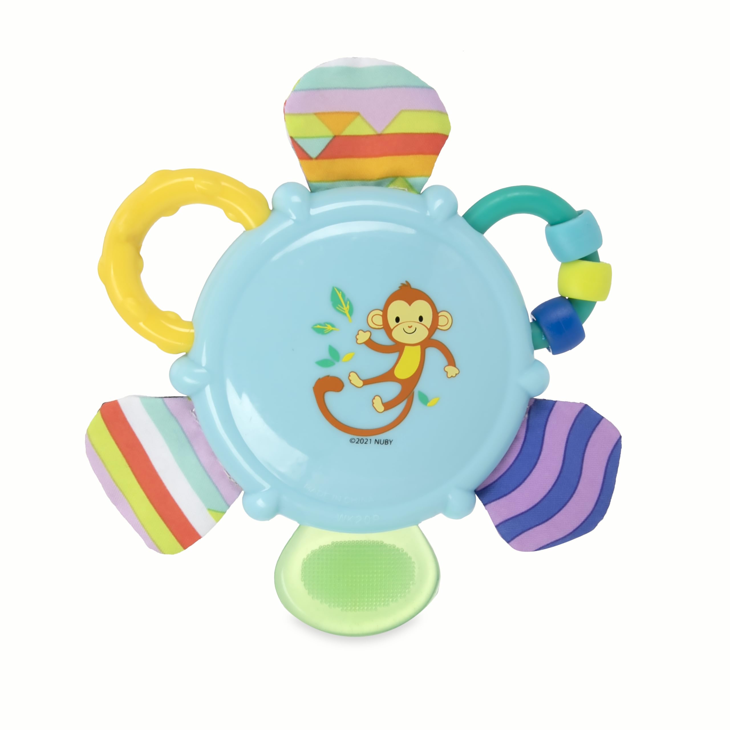 Nuby Look-at-Me Mirror Teether Toy, Grey Cloud