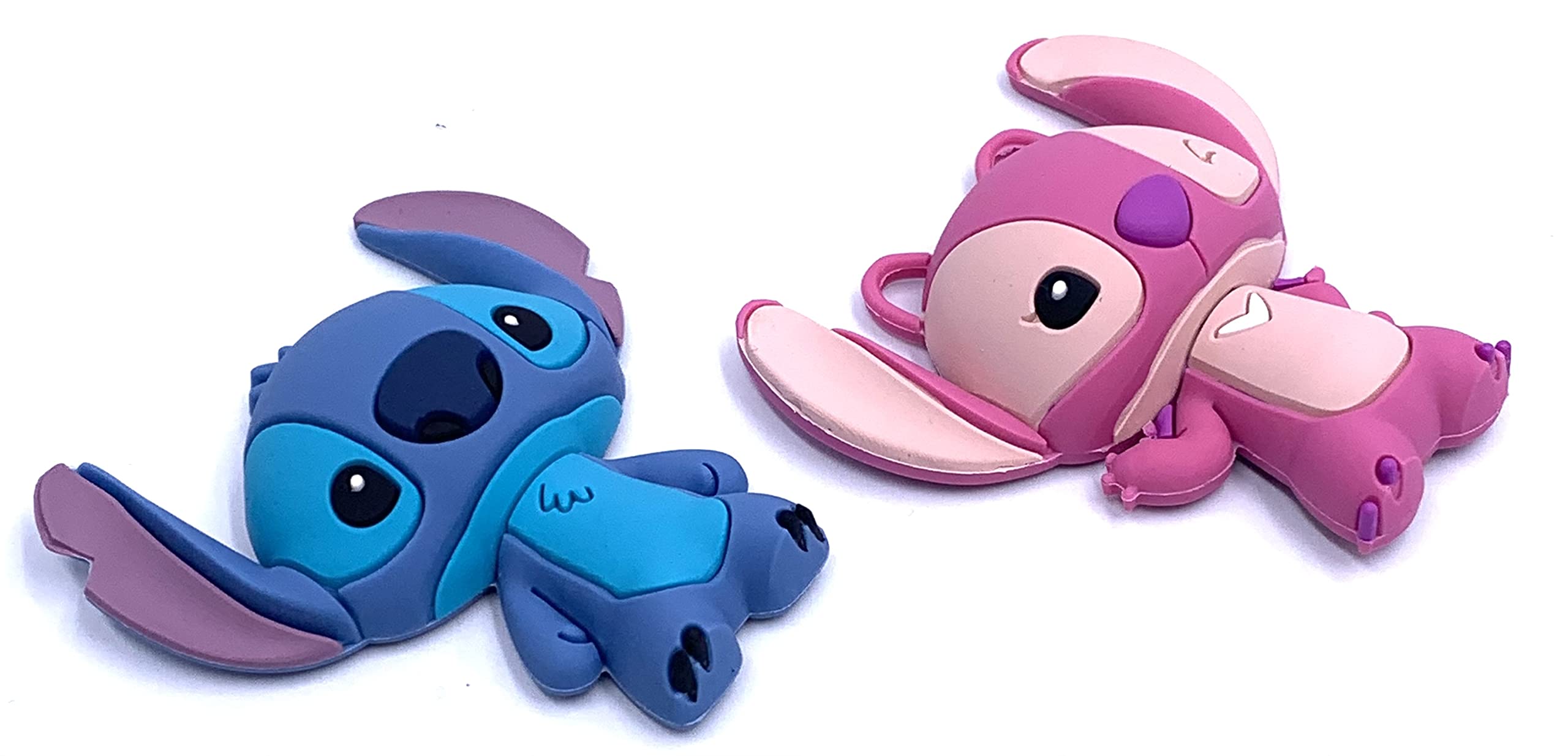 Disney Stitch 3D Foam Magnet Set - Stitch & Angel Magnets - Magnet for Refrigerators and Lockers