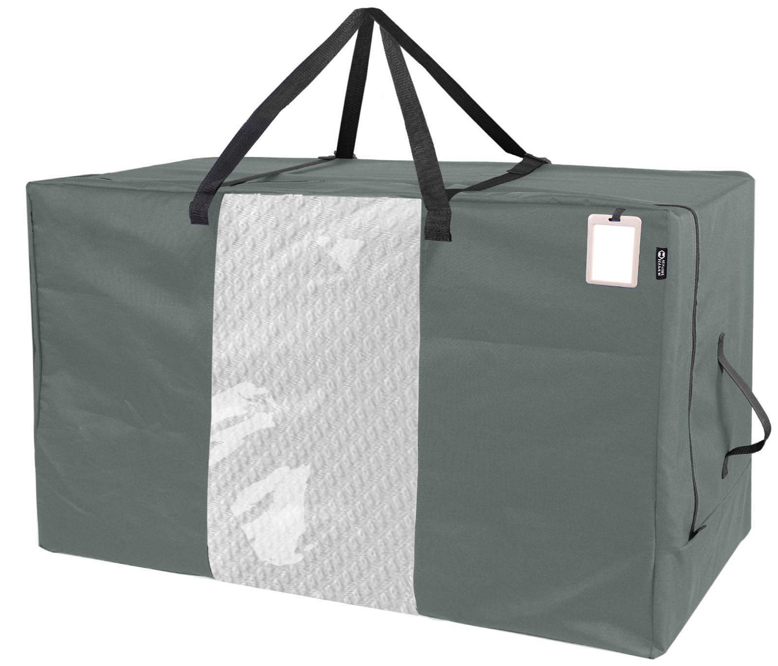 HYPER VENTURE Folding Mattress Storage Bag - Durable Carry Case Fits for Tri-Fold Up to 6 inches Queen Mattress, Grey