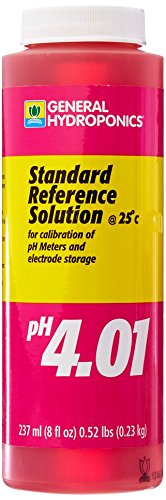 General Hydroponics GH1541 PH 4.01 Calibration Solution for Gardening, 8-Ounc, 8 Ounce, natural