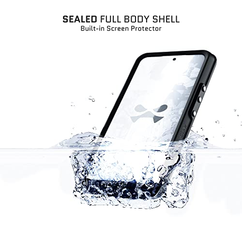 Ghostek NAUTICAL Slim Waterproof Case for Galaxy S22 Ultra 5G - Heavy Duty Shockproof Protection, Built-In Screen & Camera Lens Protector (Black)