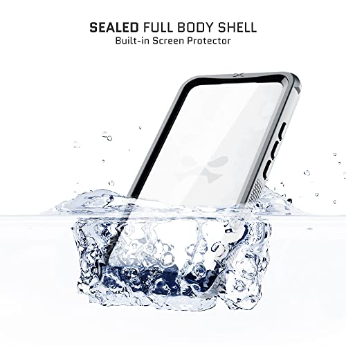 Ghostek NAUTICAL S23 Ultra Case Waterproof with Screen Camera Protector, Belt Clip Holster Rugged Heavy Duty Protective Full Body Phone Covers Designed for 2023 Samsung Galaxy S23 Ultra (6.8") (Black)