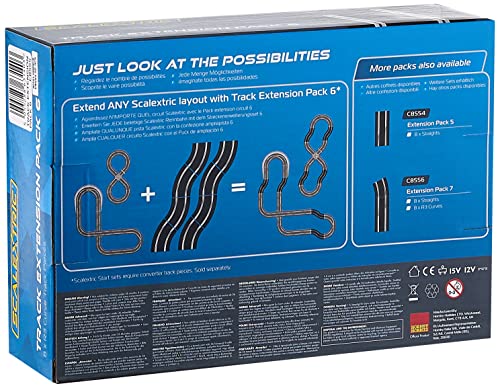 Scalextric Extension Pack 6 1:32 Scale Radius 3 Curves x 8 C8555 Slot Car Track