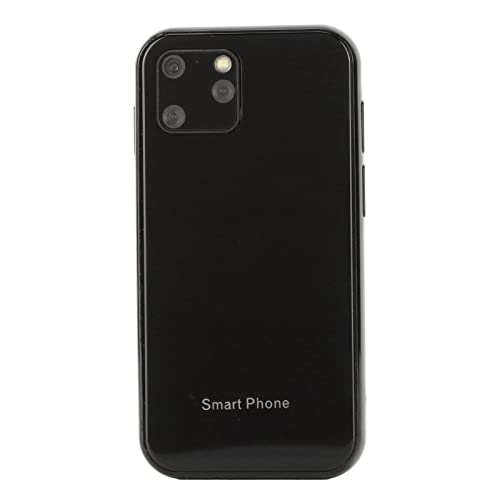 Mini Unlocked Smartphone, 3G Network Palm Cellphone with 2.5in Screen, 1GB 8GB Storage, Quad Core, Front Rear HD Camera, Student Tiny Pocket Mobile Phone for Boy Girl Kids, for XS11(Black)