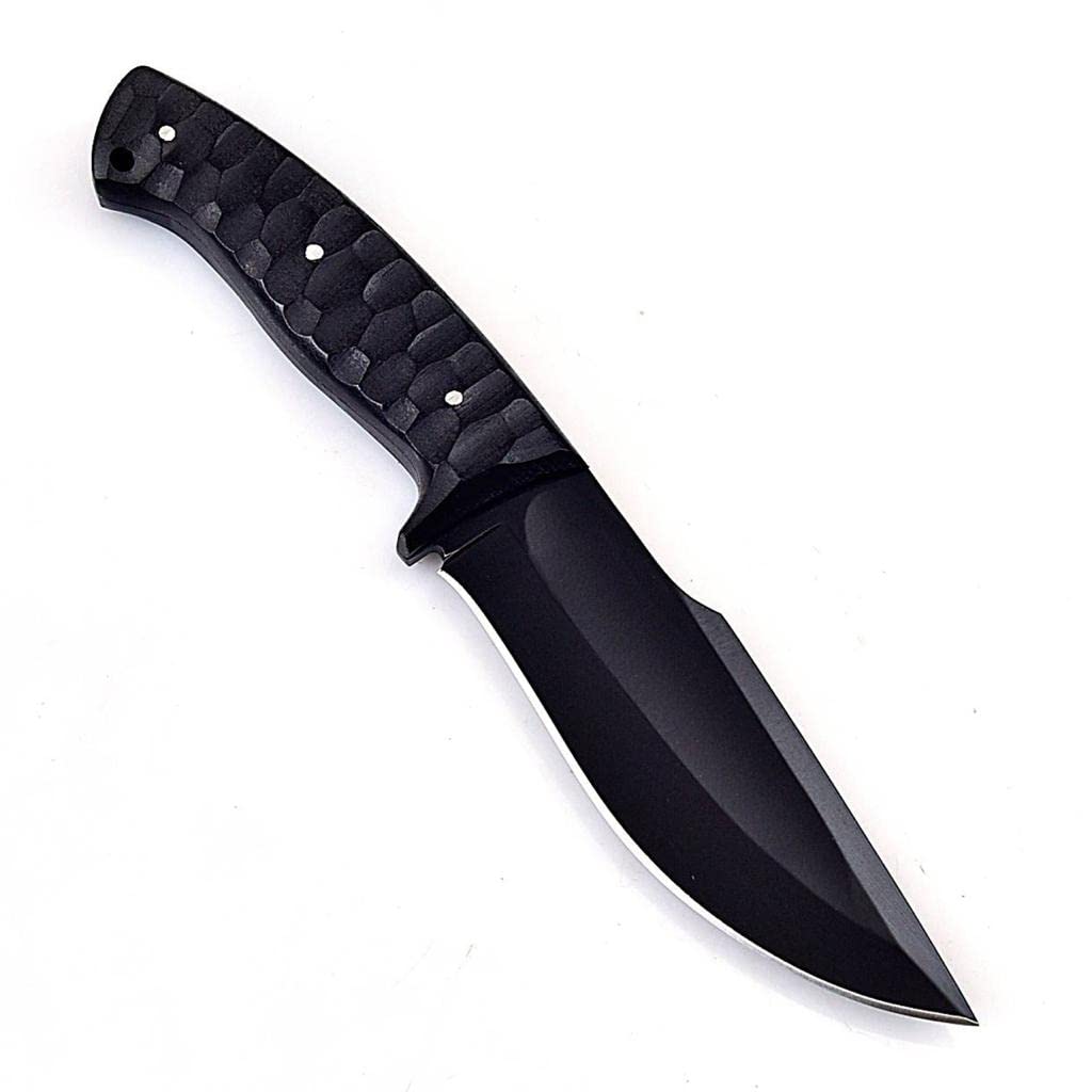 EcstaticVision EV-001 Hunting Knife Handmade Camping And Survival Knife Fixed Blade Knife 10.5 Inches with Leather Sheath