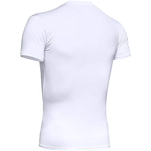 Under Armour Men's HeatGear Tactical V-Neck Compression Short-Sleeve T-Shirt , White (100)/Clear , X-Large