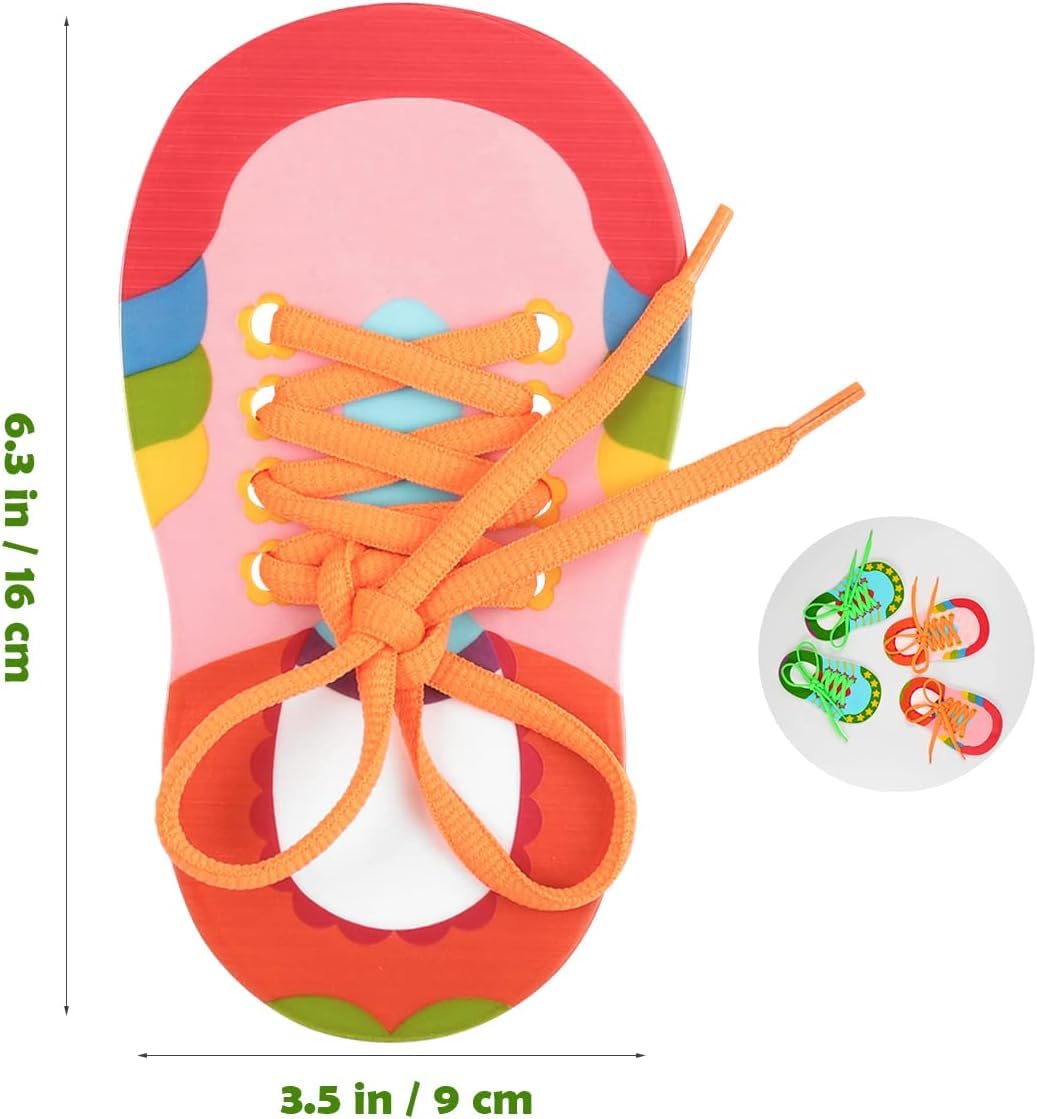 NUOBESTY Shoelace Threading Teaching Toys Learn to Tie Shoelaces Toys Early Educational Toys for Kids Toddlers