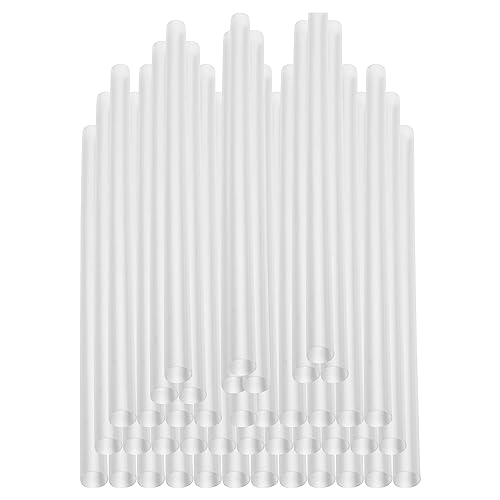 Extra Large Individually Wrapped Milkshake Drinking Straws (Clear, 100)