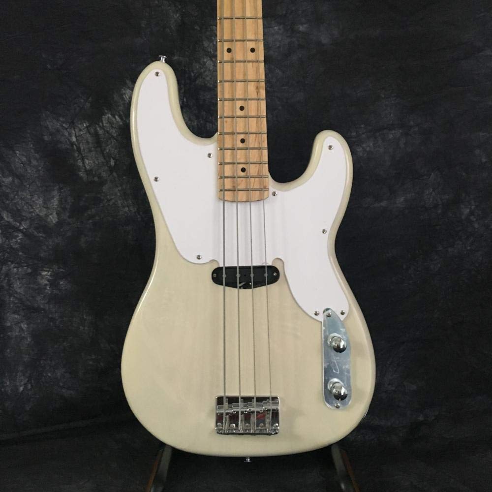 CJWSLYT Guitar Jazz Instrument 4 String White Low Electric Guitar Guitar String Acoustic Steel Steel String Guitar ZDANFDD (Size : 40 inches)