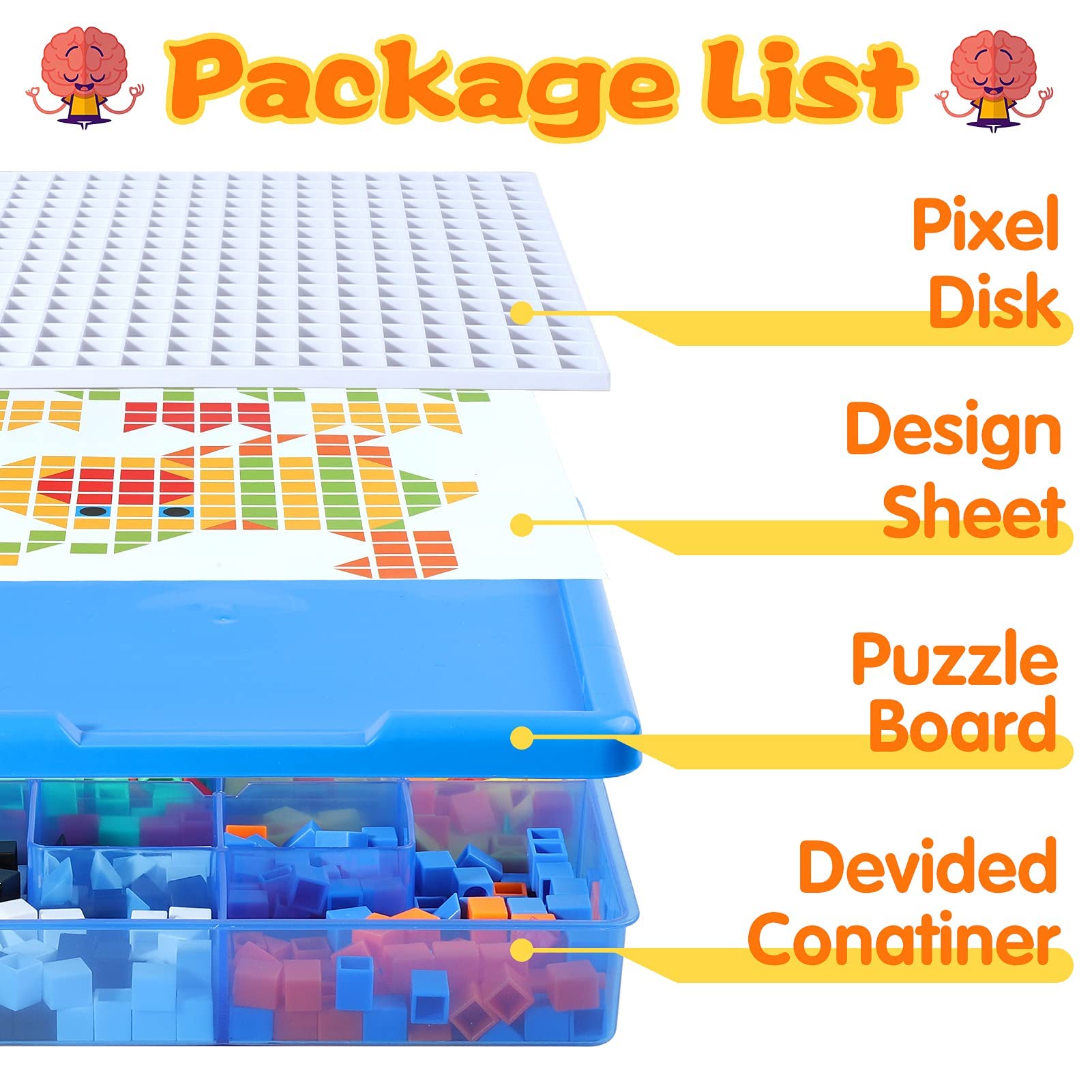 ZOZOPLAY Kids Toys Mosaic Puzzle,490Pcs Building Blocks,Educational Toys with 6 Assembly Drawing,STEM Toys for 4+ Year Old(Small Cube)
