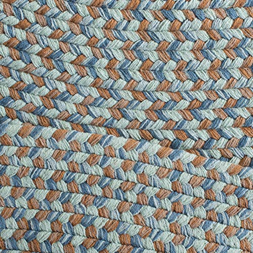 SAFAVIEH Braided Collection 3' x 5' Oval Multi BRD170A Handmade Country Cottage Reversible Cotton Area Rug