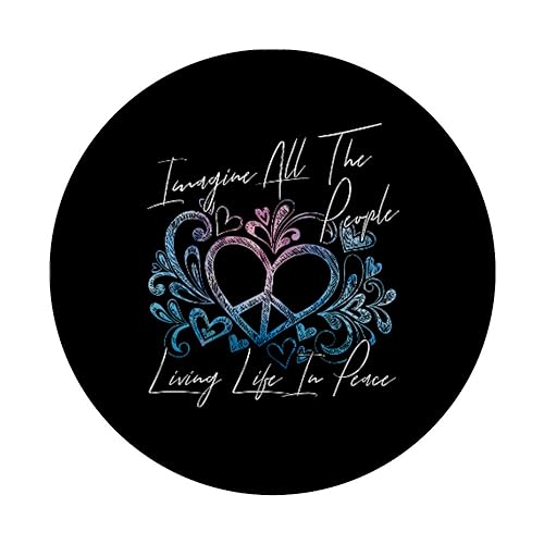 Imagine Hippie People Living Life in Peace and Love PopSockets Standard PopGrip