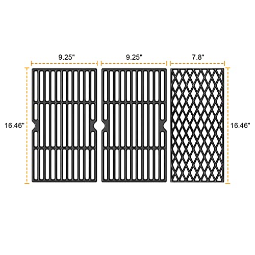 SafBbcue Replacement Parts Kit for Dyna glo DGH450CRP-D DGH474CRP DGH450CRP DGH485CRP Cast Iron Grill Grates